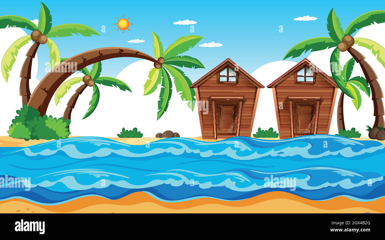 Nature scene landscape template Stock Vector Image & Art - Alamy