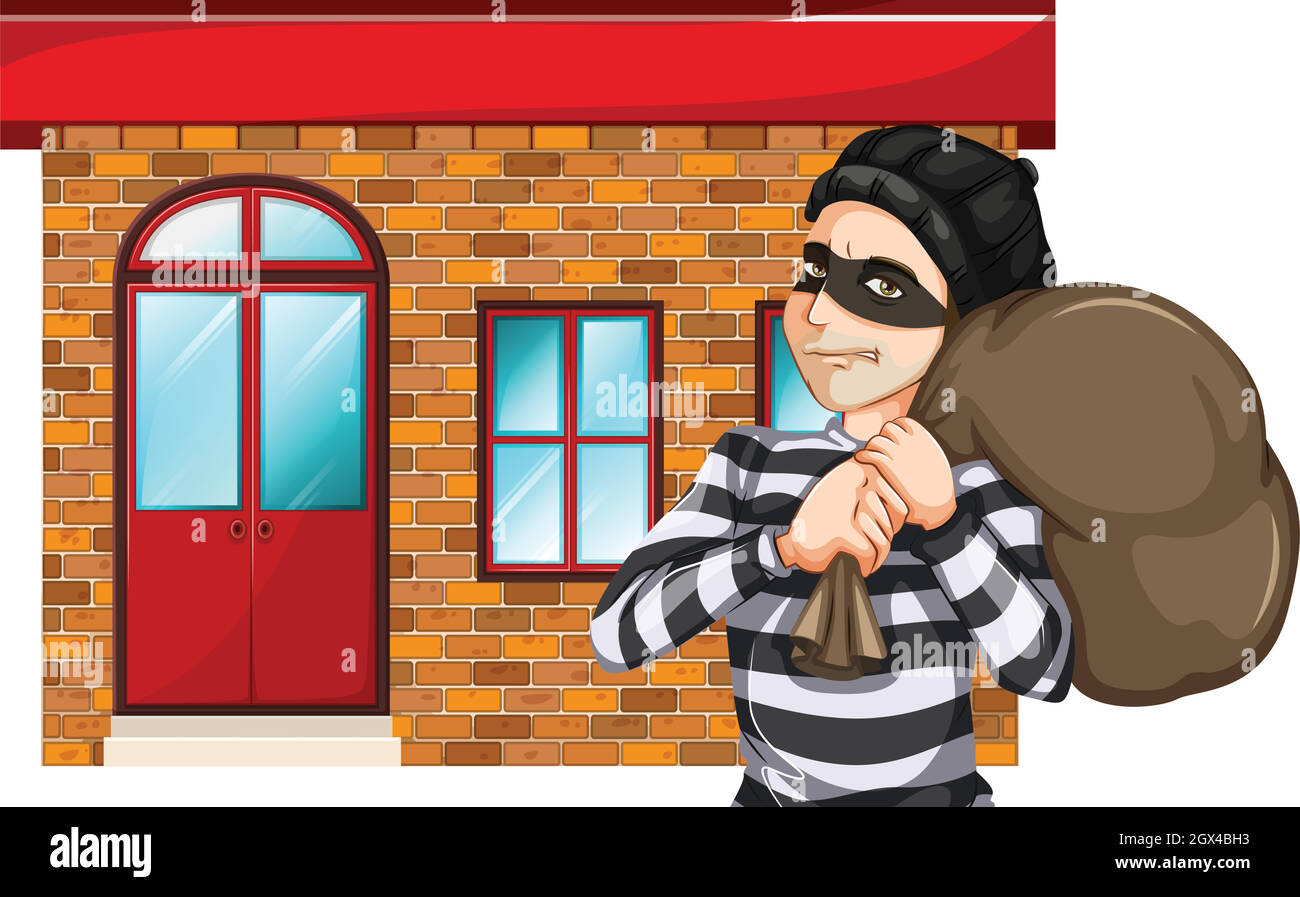 Robbed House Cartoon