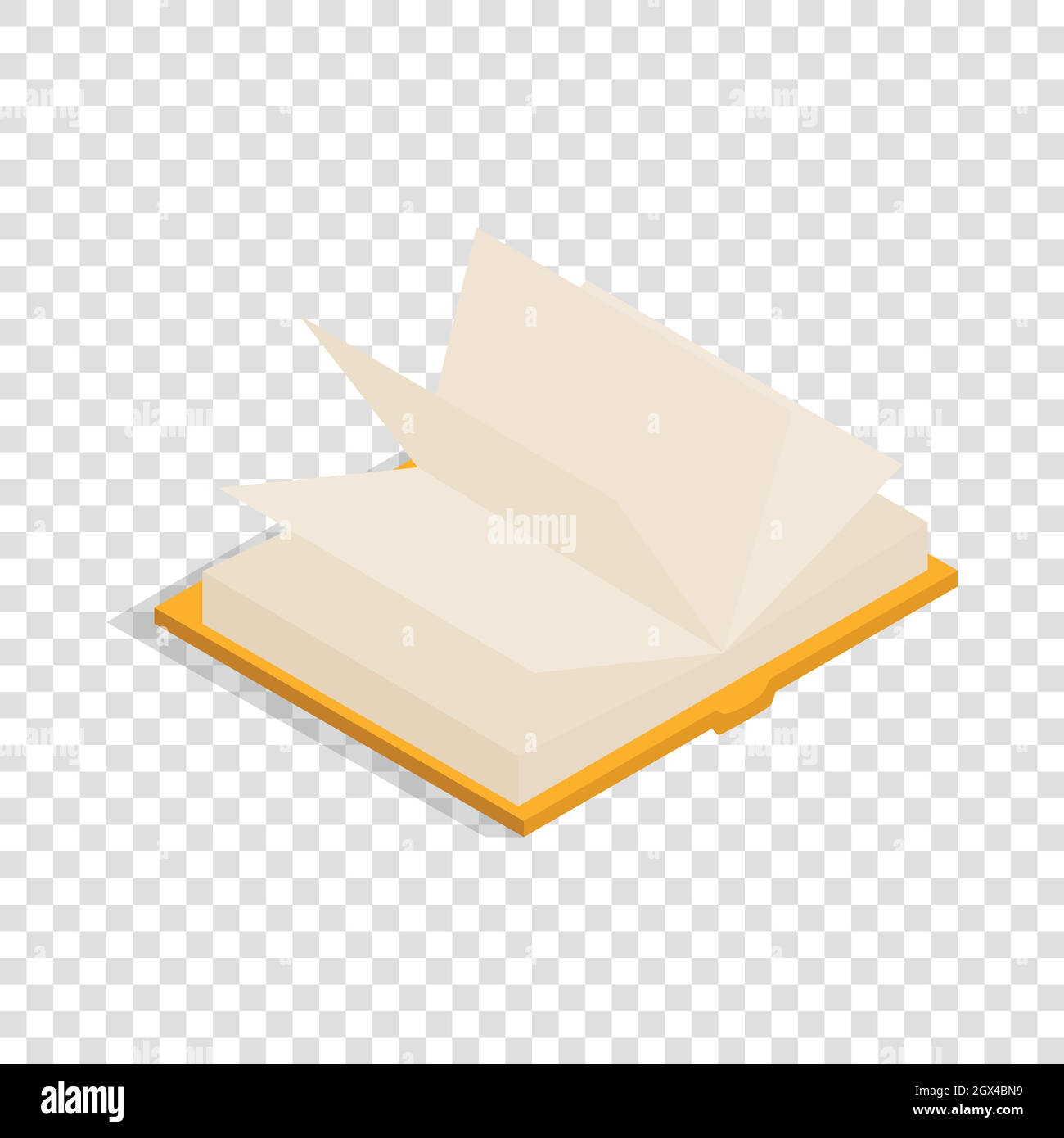 Yellow open book isometric icon Stock Vector Image & Art - Alamy