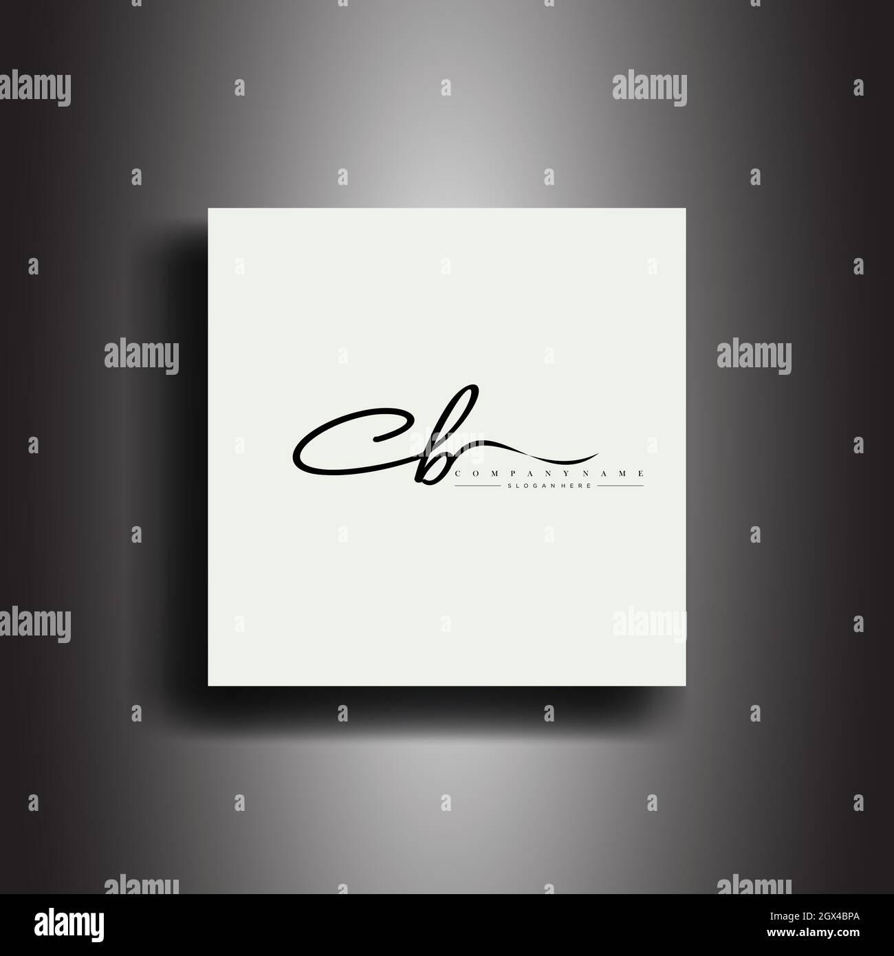 CB Signature style monogram.Calligraphic lettering icon and handwriting ...