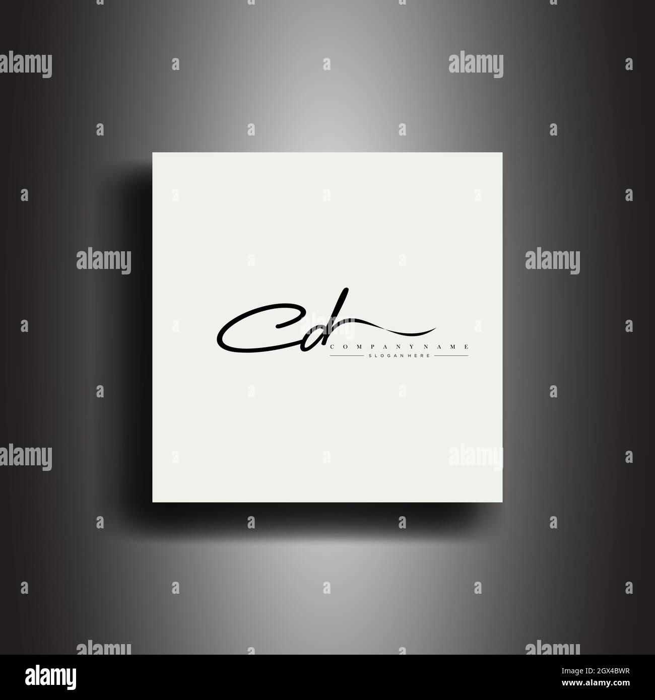 CD Signature style monogram.Calligraphic lettering icon and handwriting ...