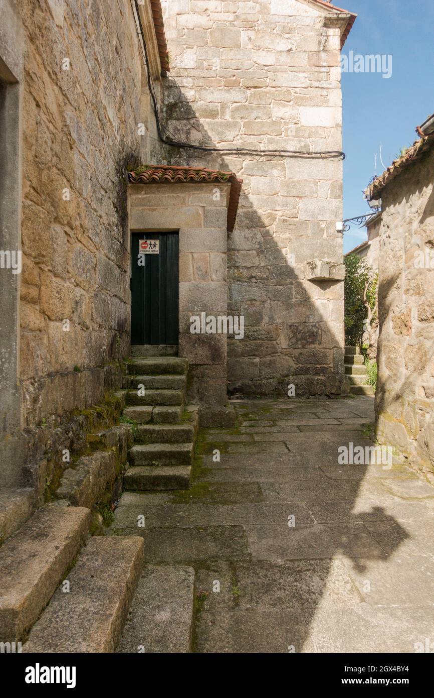 Old historic city centre of Cambados, province of Pontevedra, Galicia ...