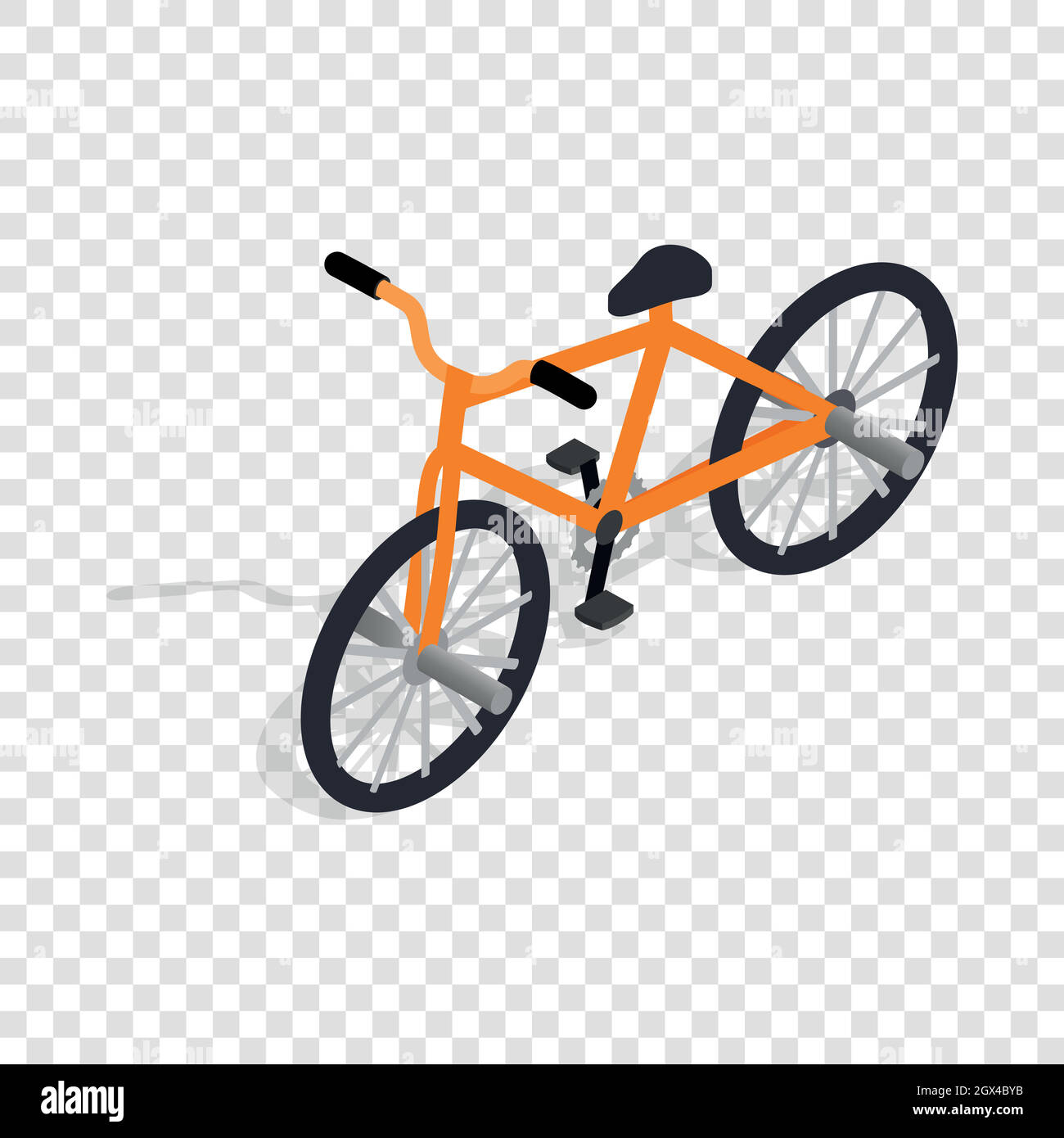 Orange bike isometric icon Stock Vector Image & Art - Alamy