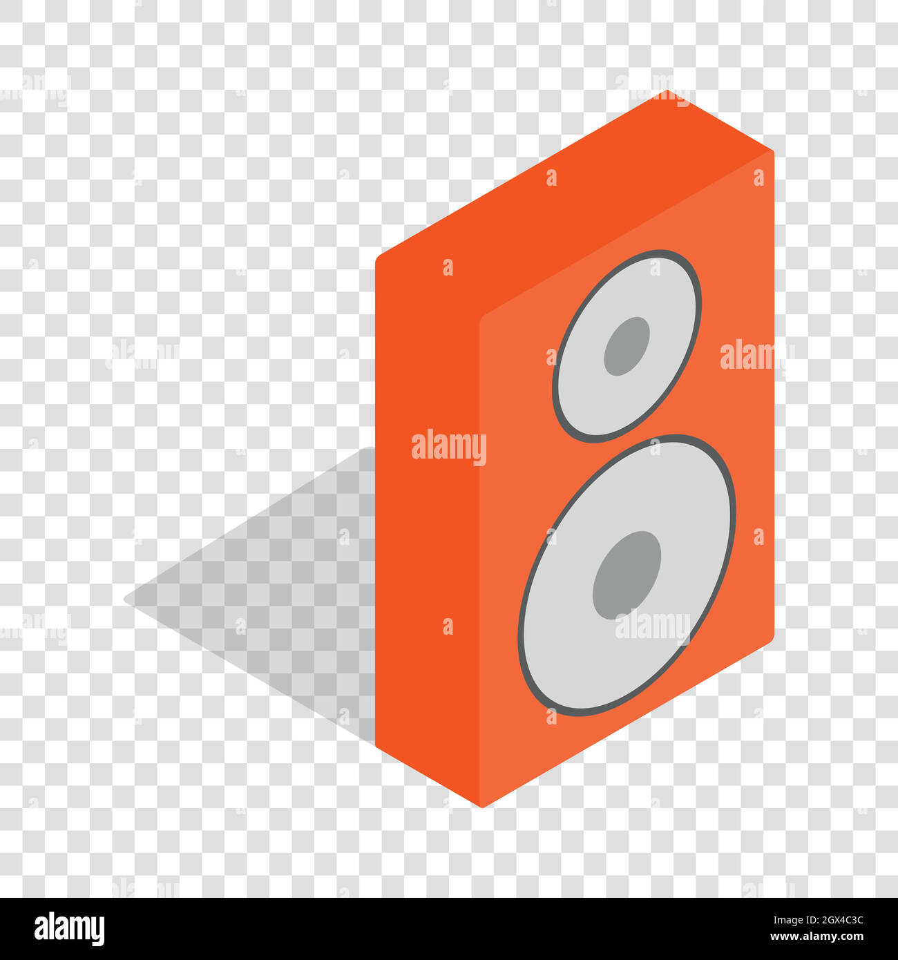Orange Speaker Isometric Icon Stock Vector Image And Art Alamy