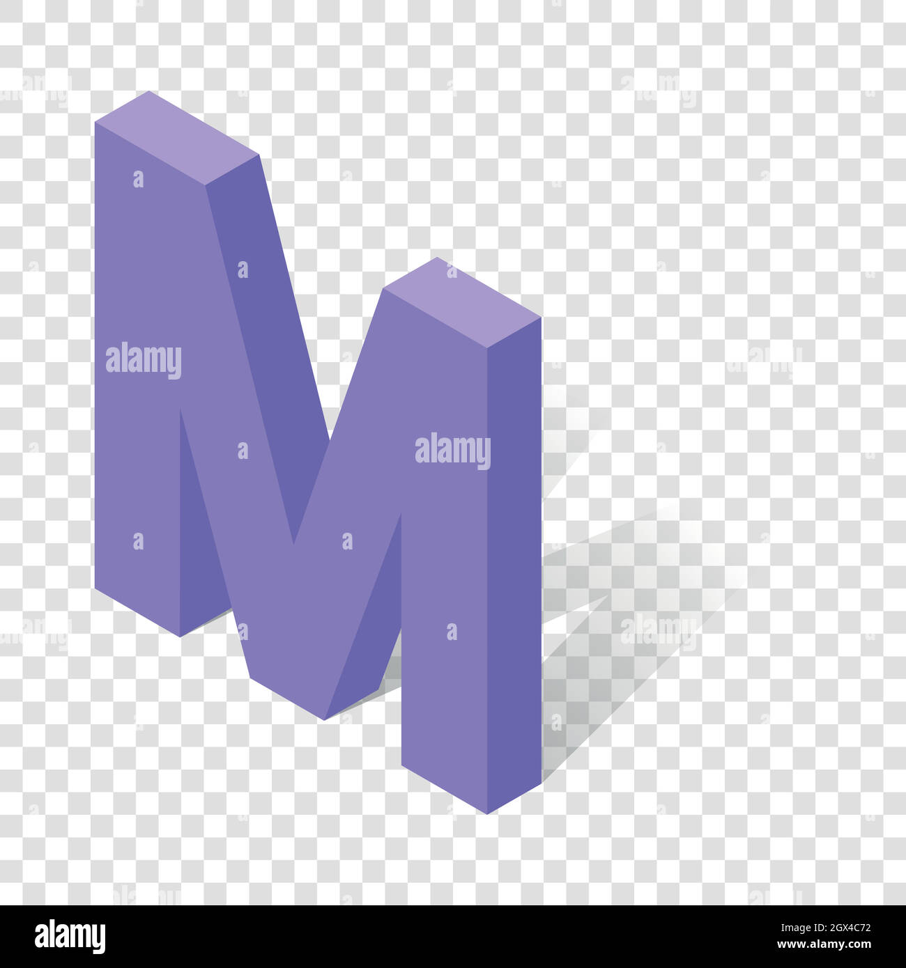M letter in isometric 3d style with shadow Stock Vector Image & Art - Alamy