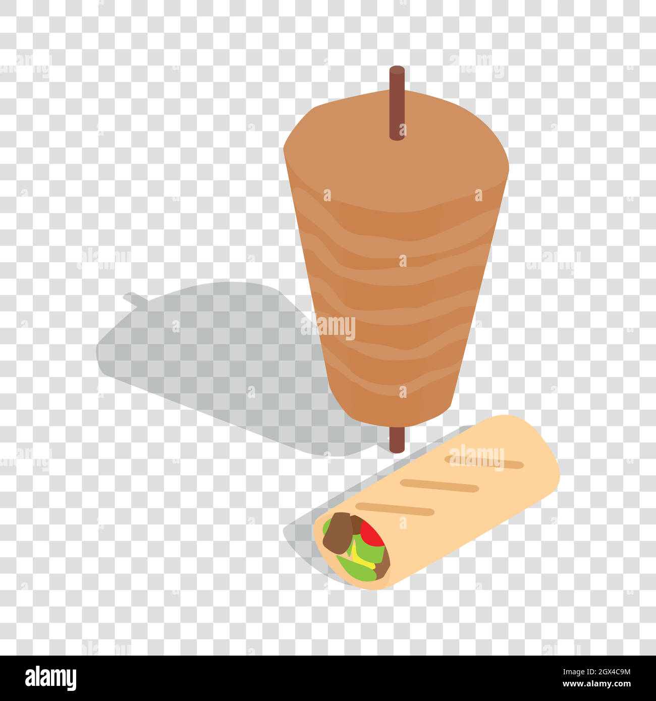 Doner kebab food icon hi-res stock photography and images - Alamy