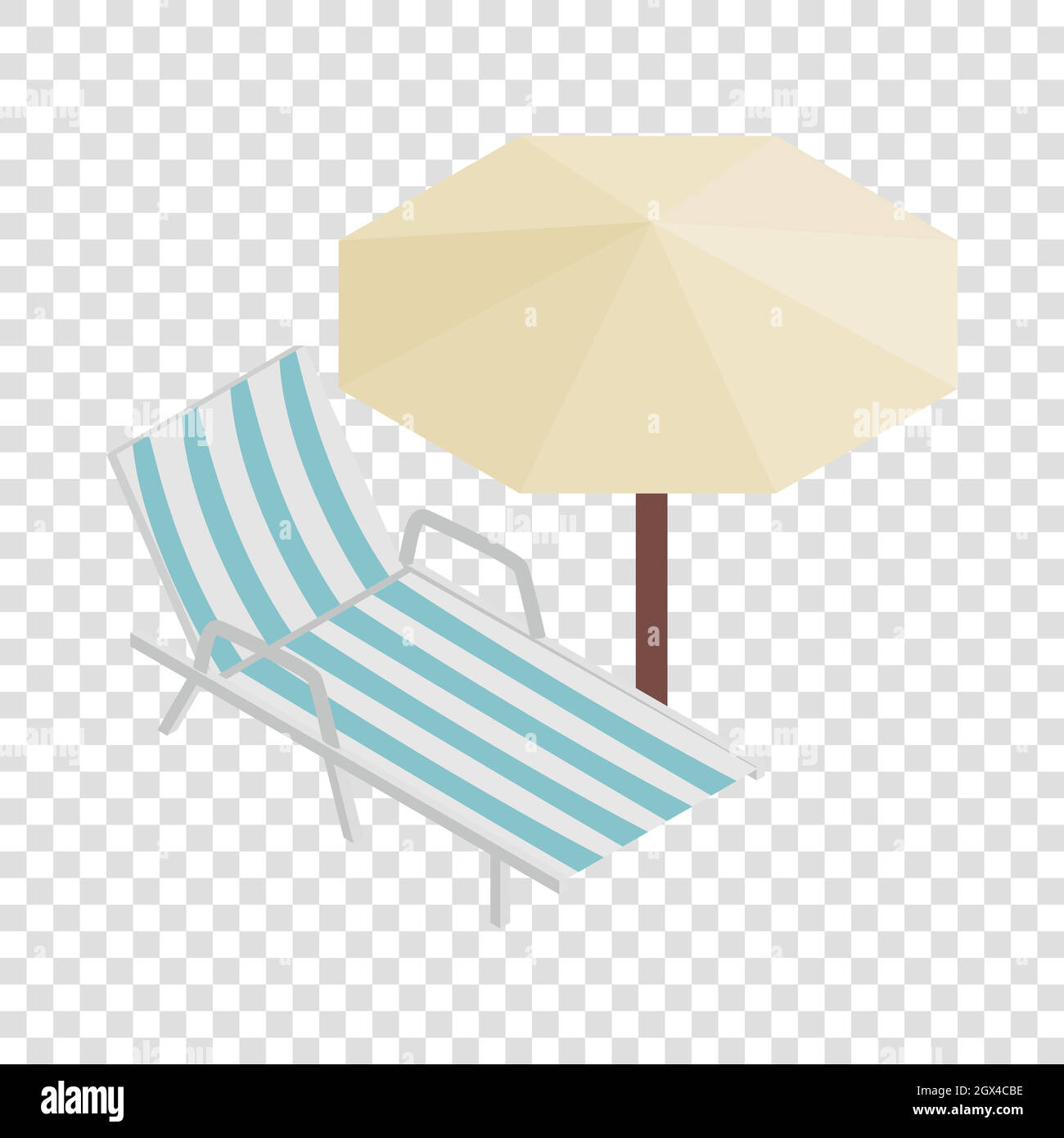 Sun lounger beach Stock Vector Images - Alamy