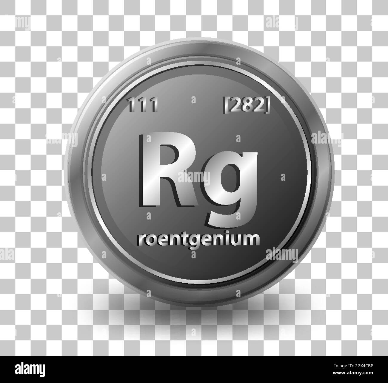 Roentgenium chemical element. Chemical symbol with atomic number and ...