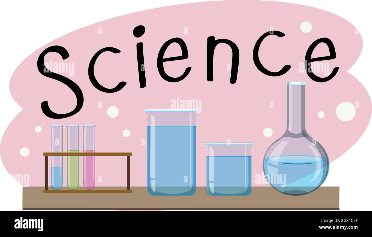 School subject for science with many equipments in lab Stock Vector ...