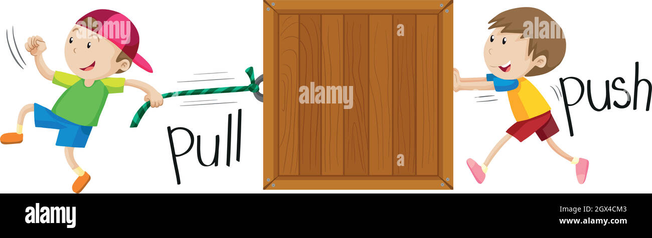 Pushing And Pulling Clipart