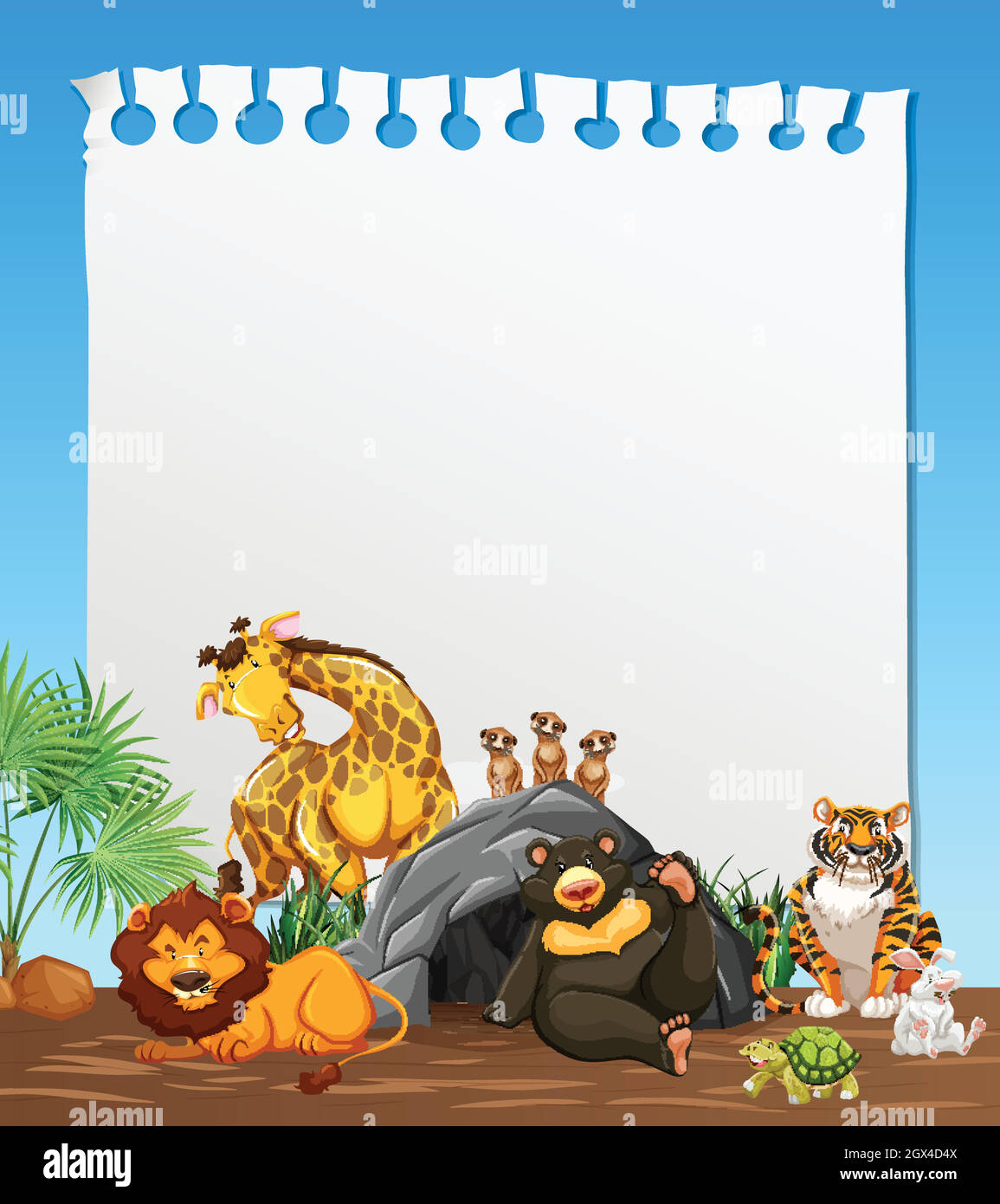 A Note Paper with Animals Theme Stock Vector Image & Art - Alamy
