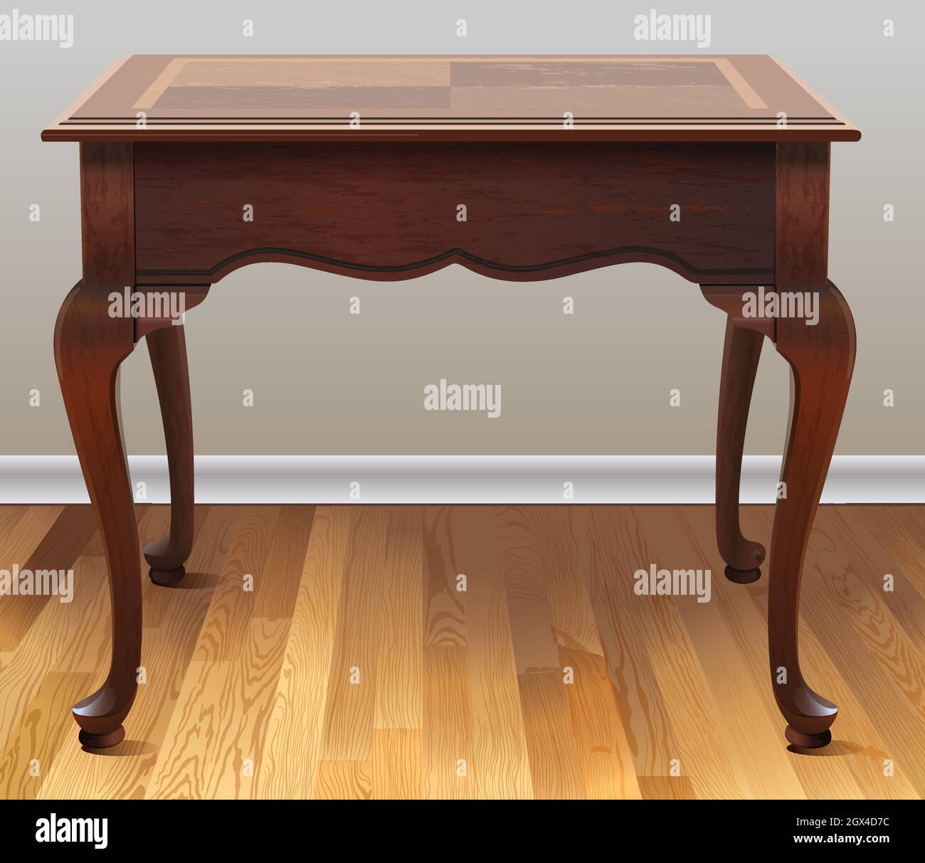 Wooden table in the house Stock Vector Image & Art - Alamy