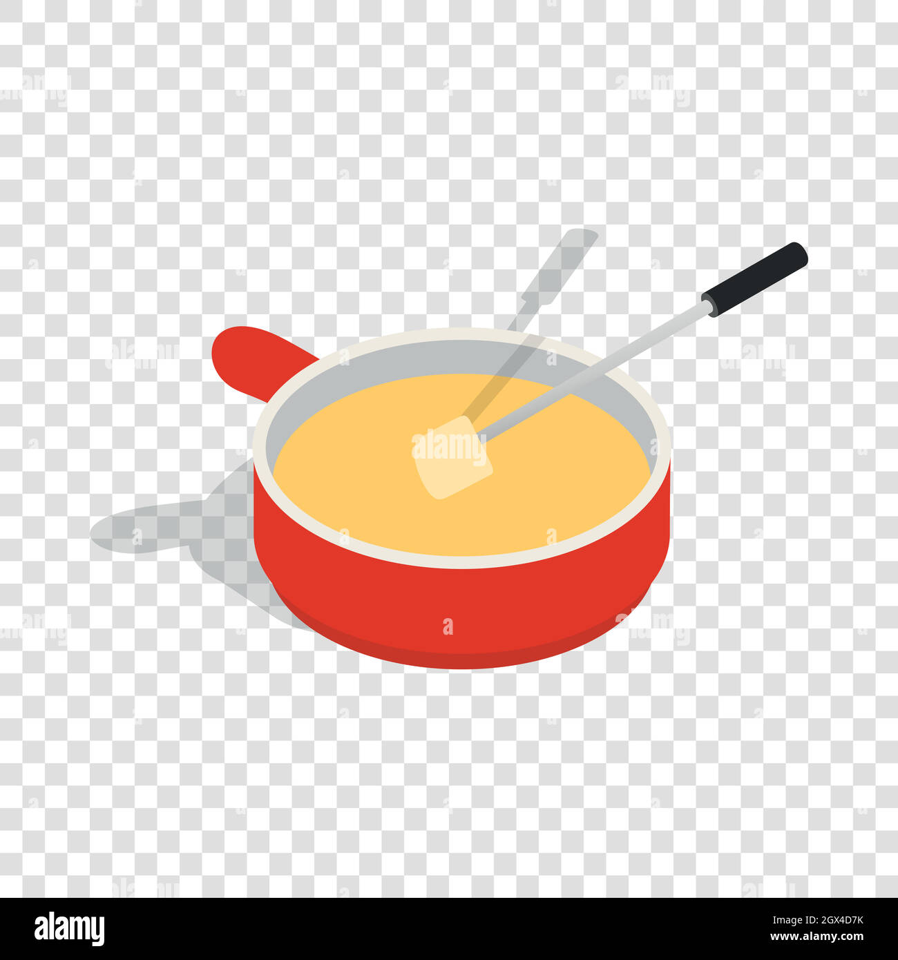 Hot cheese fondue icon Stock Vector Images - Alamy