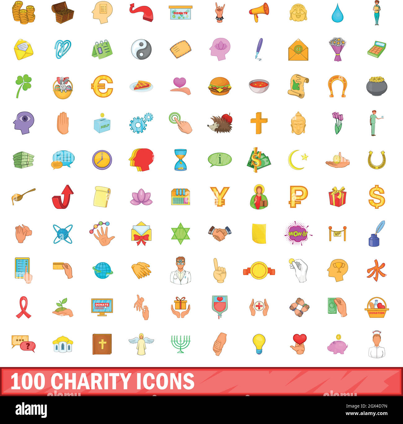 Social help charity work Stock Vector Images - Alamy