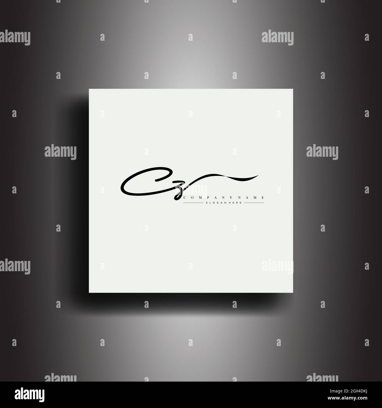 CZ Signature style monogram.Calligraphic lettering icon and handwriting ...