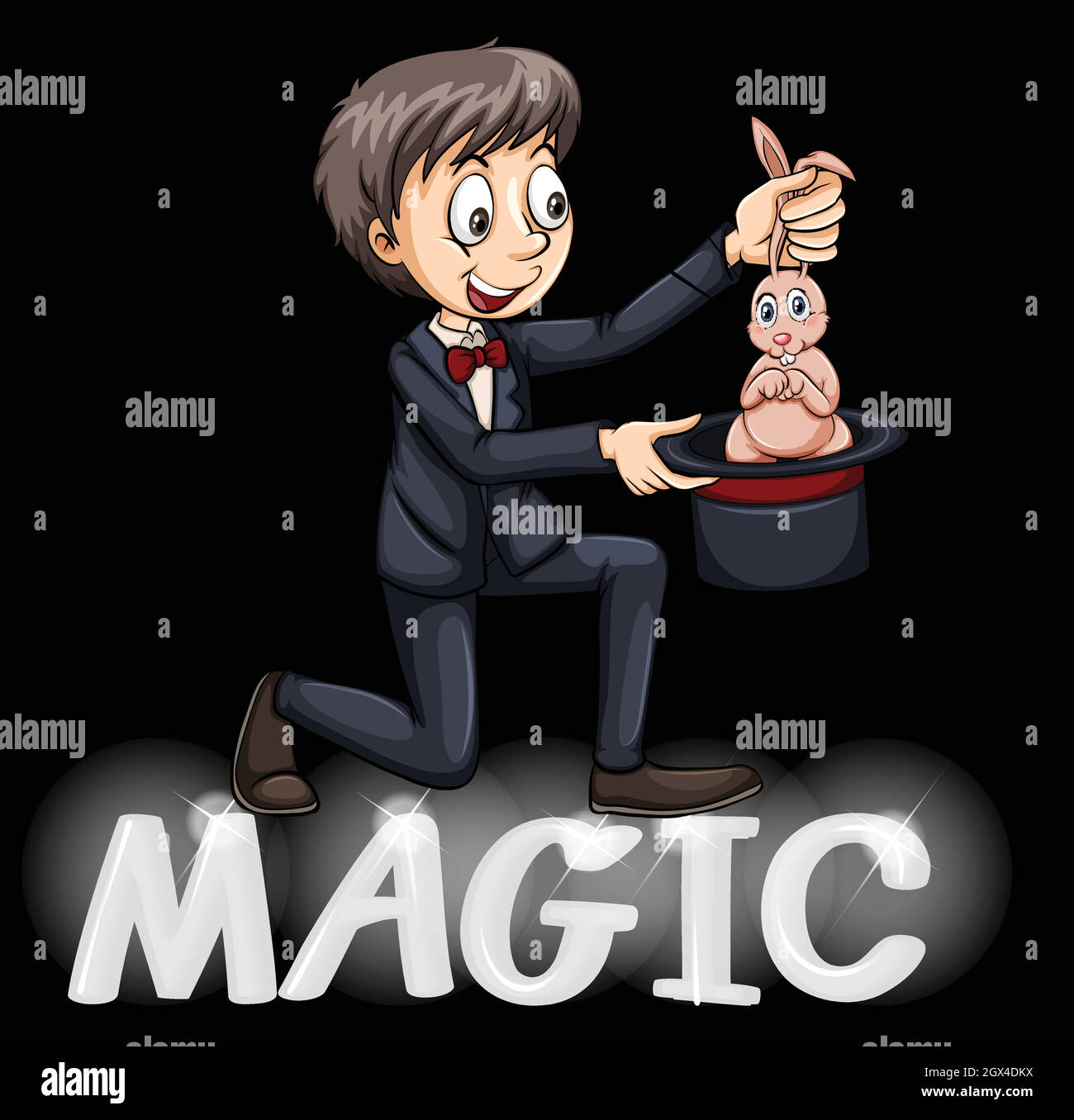 Magician using a hat Stock Vector Image & Art - Alamy