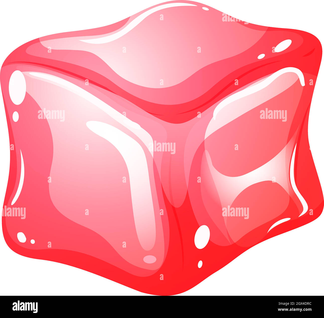 Red cube on white Stock Vector Image & Art - Alamy