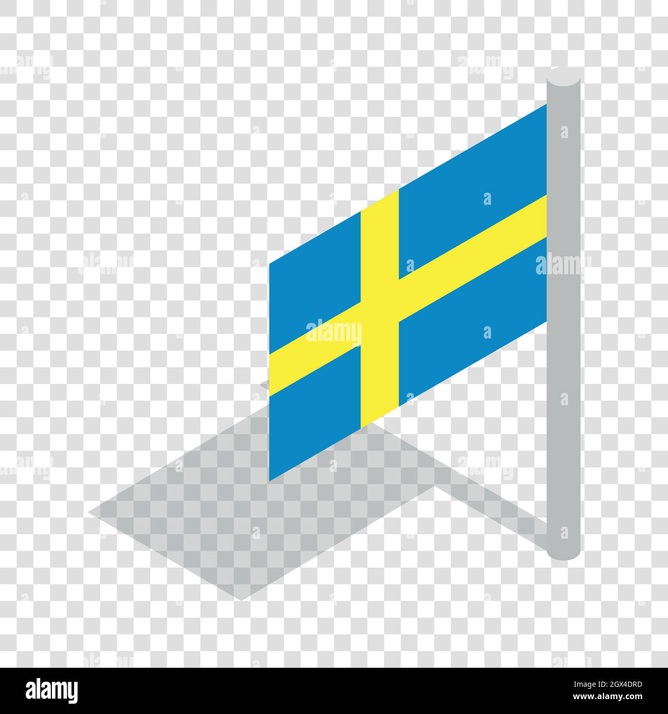 Flag of Sweden isometric icon Stock Vector Image & Art - Alamy