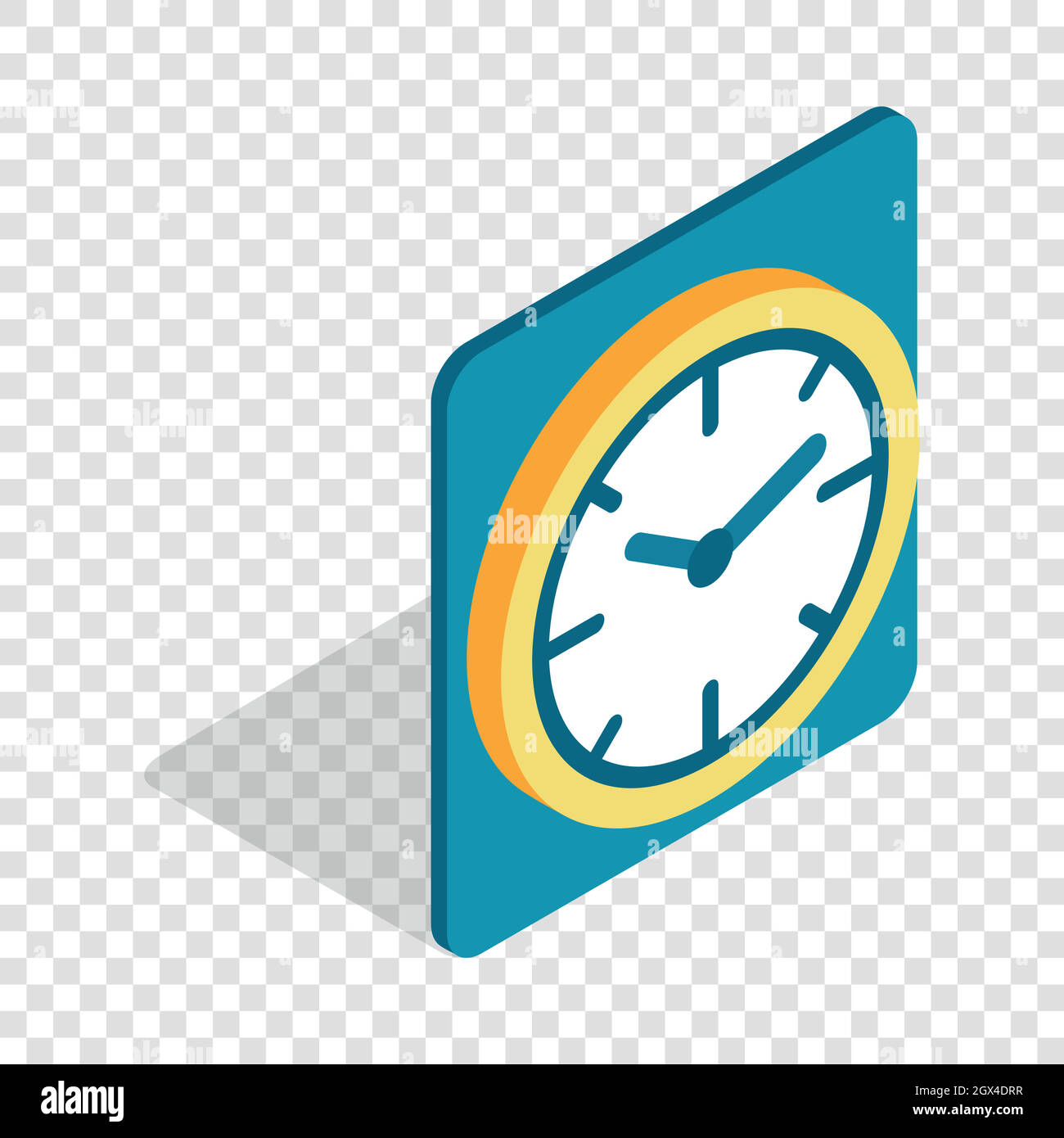 Wall color clock isometric icon Stock Vector Image & Art - Alamy