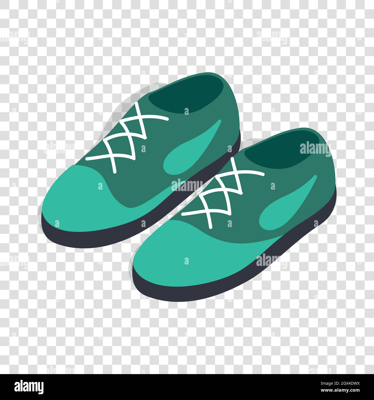 Turquoise shoes with laces isometric icon Stock Vector Image & Art - Alamy