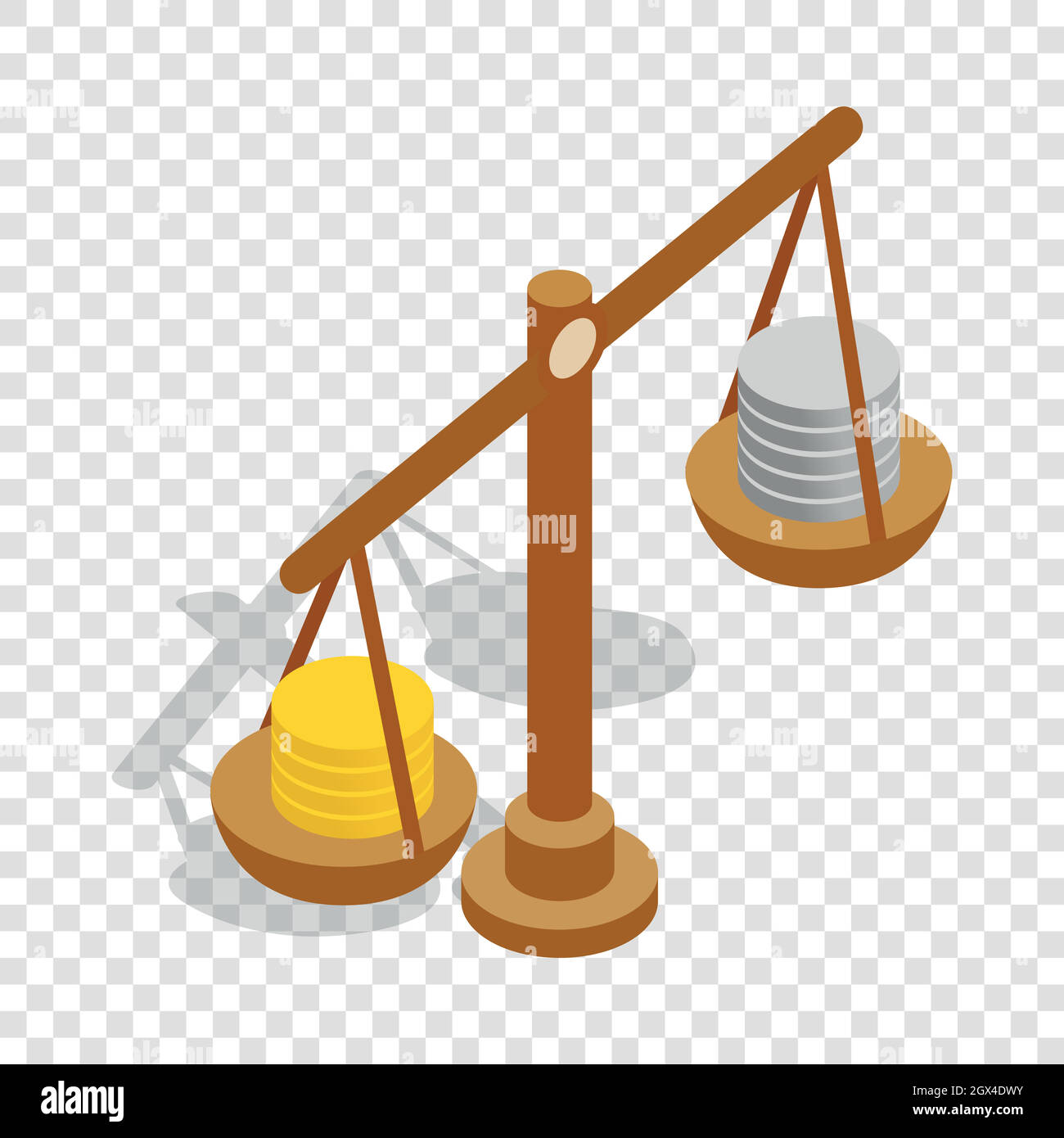 Balance scales with coins hi-res stock photography and images - Alamy