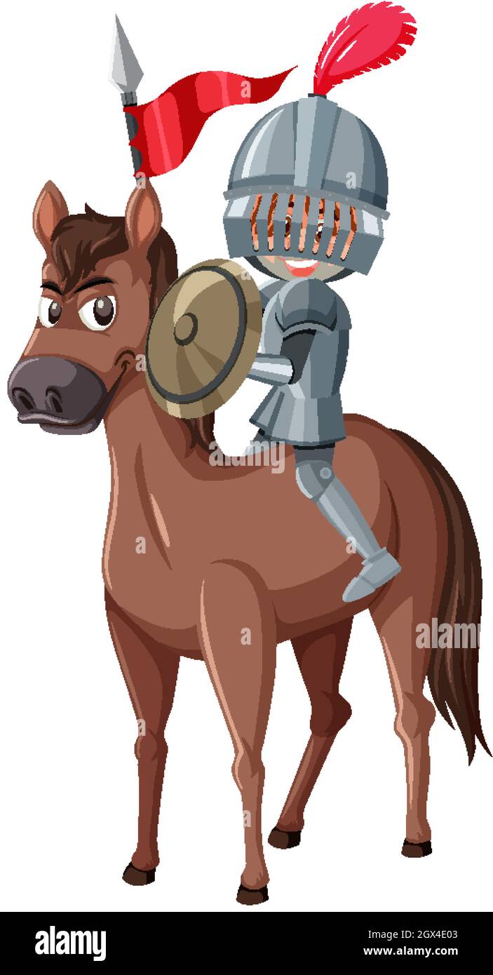 Clipart Knight On Horseback Cartoon