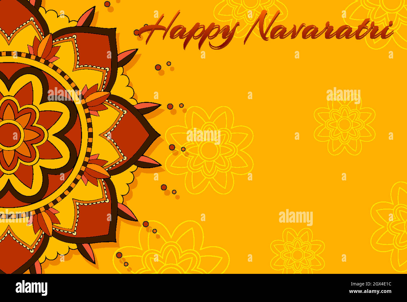 Navaratri poster design with mandala pattern Stock Vector Image & Art ...
