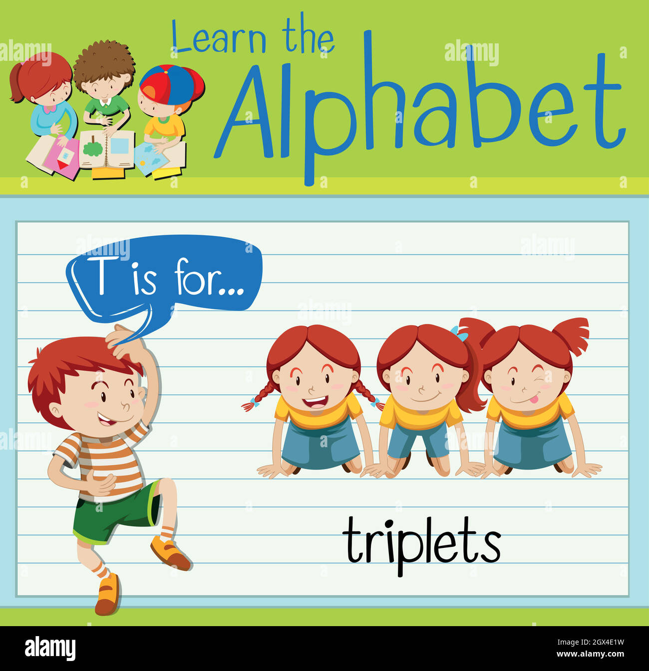 Its triplets Stock Vector Images - Alamy