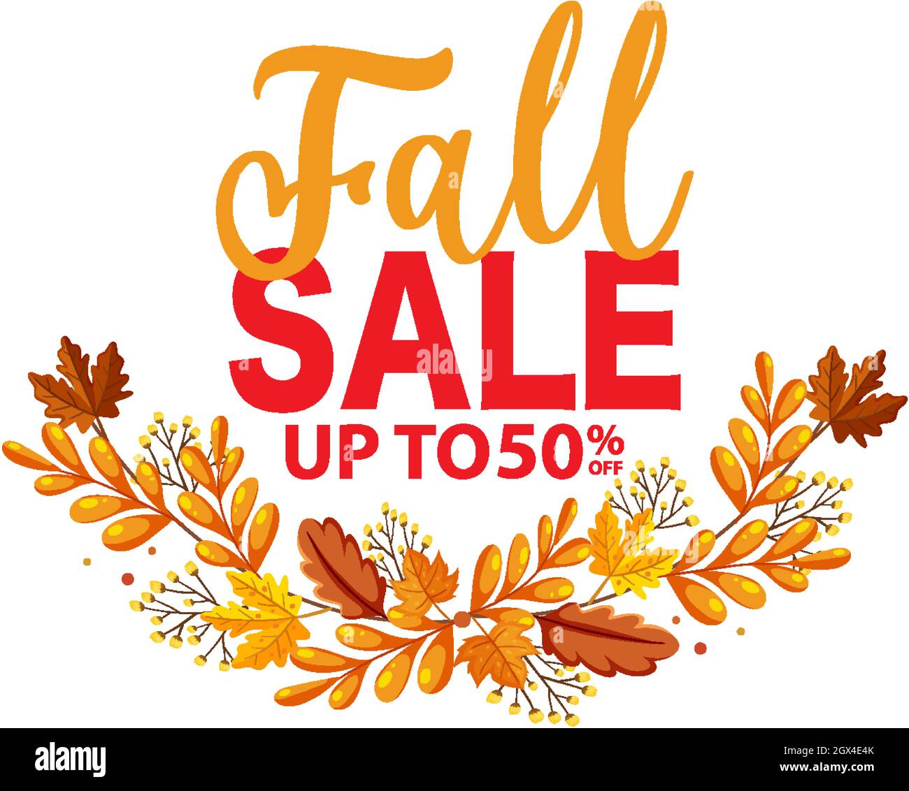 Fall sale banner template illustration Stock Vector Image & Art - Alamy