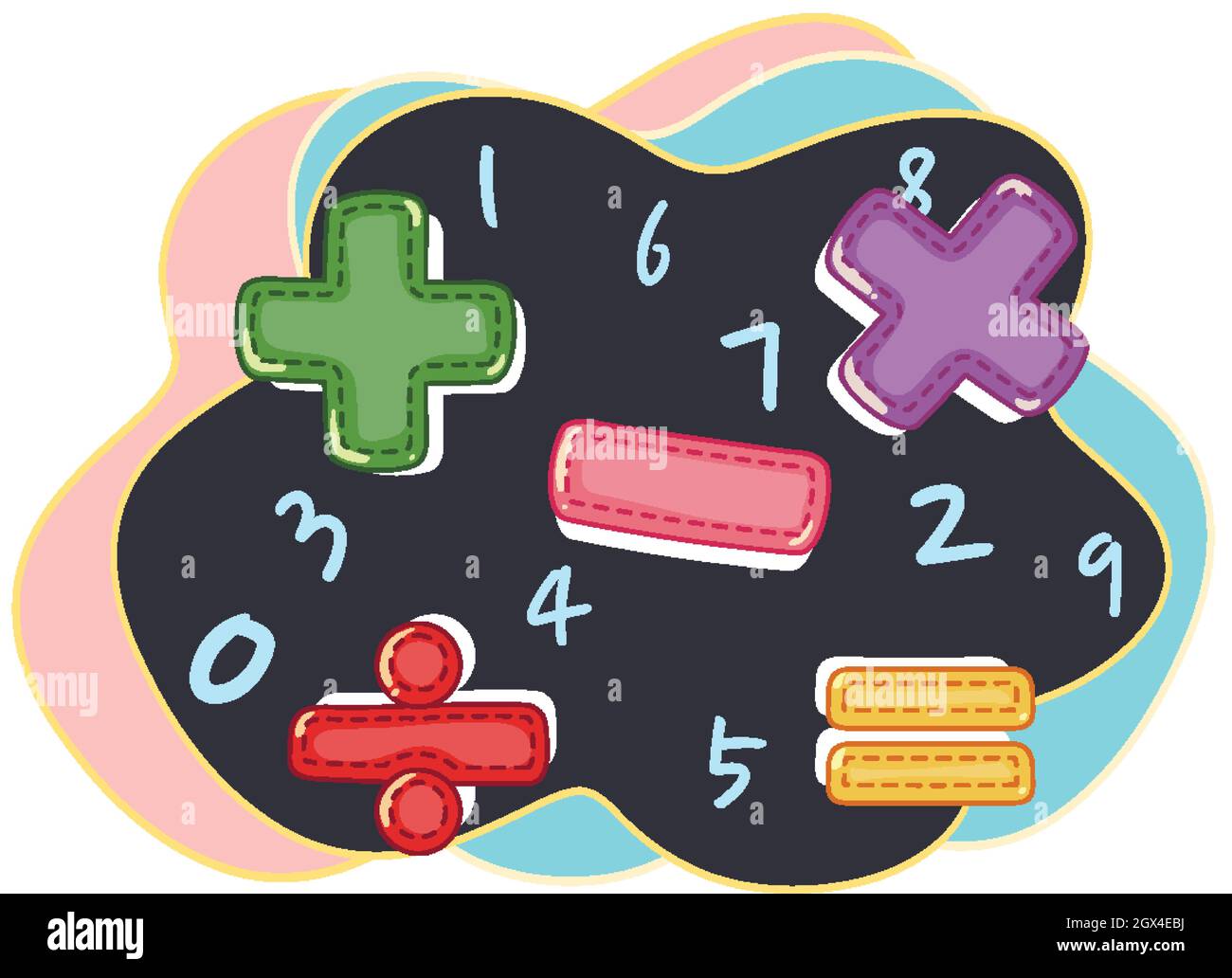 Math number and symbol font illustration Stock Vector Image & Art - Alamy