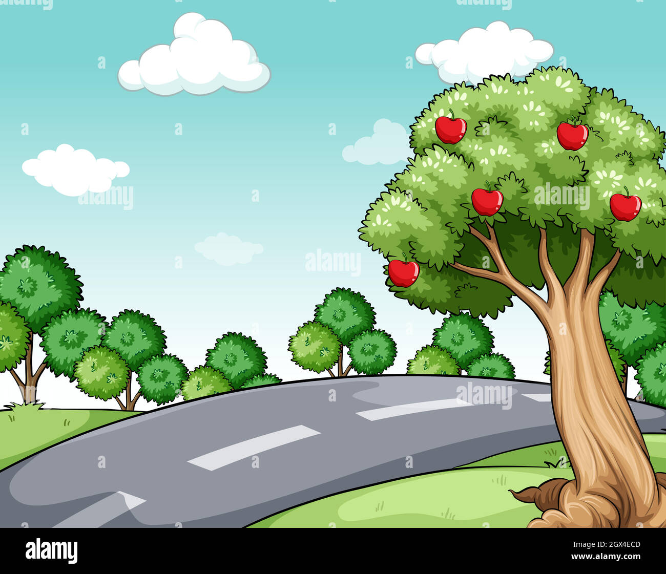 Beautiful road journey Stock Vector Images - Alamy