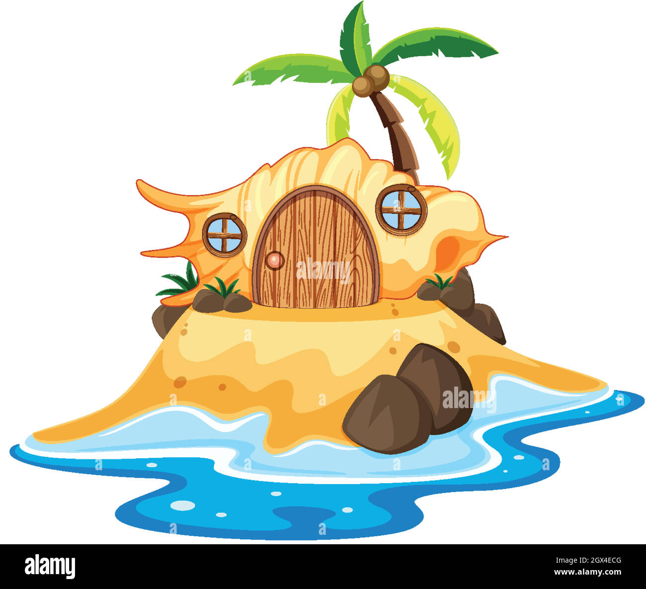 Small home on beach Stock Vector Images - Alamy
