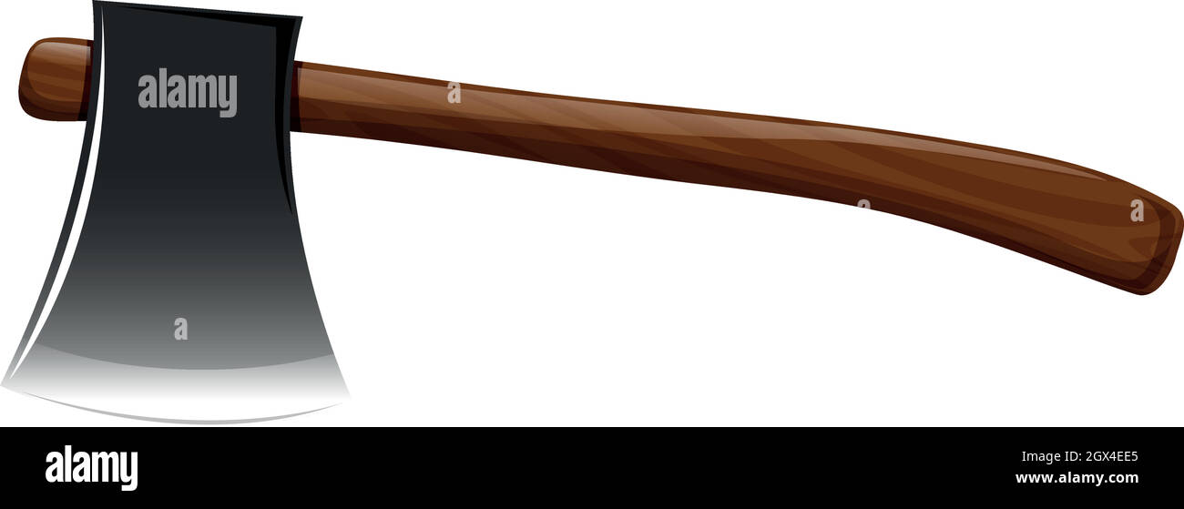 Axe with wooden handle Stock Vector Image & Art - Alamy