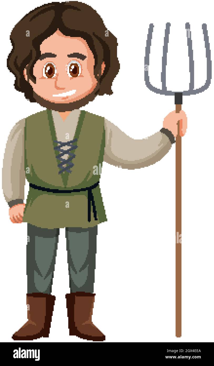 Medieval farmer farming Stock Vector Images - Alamy