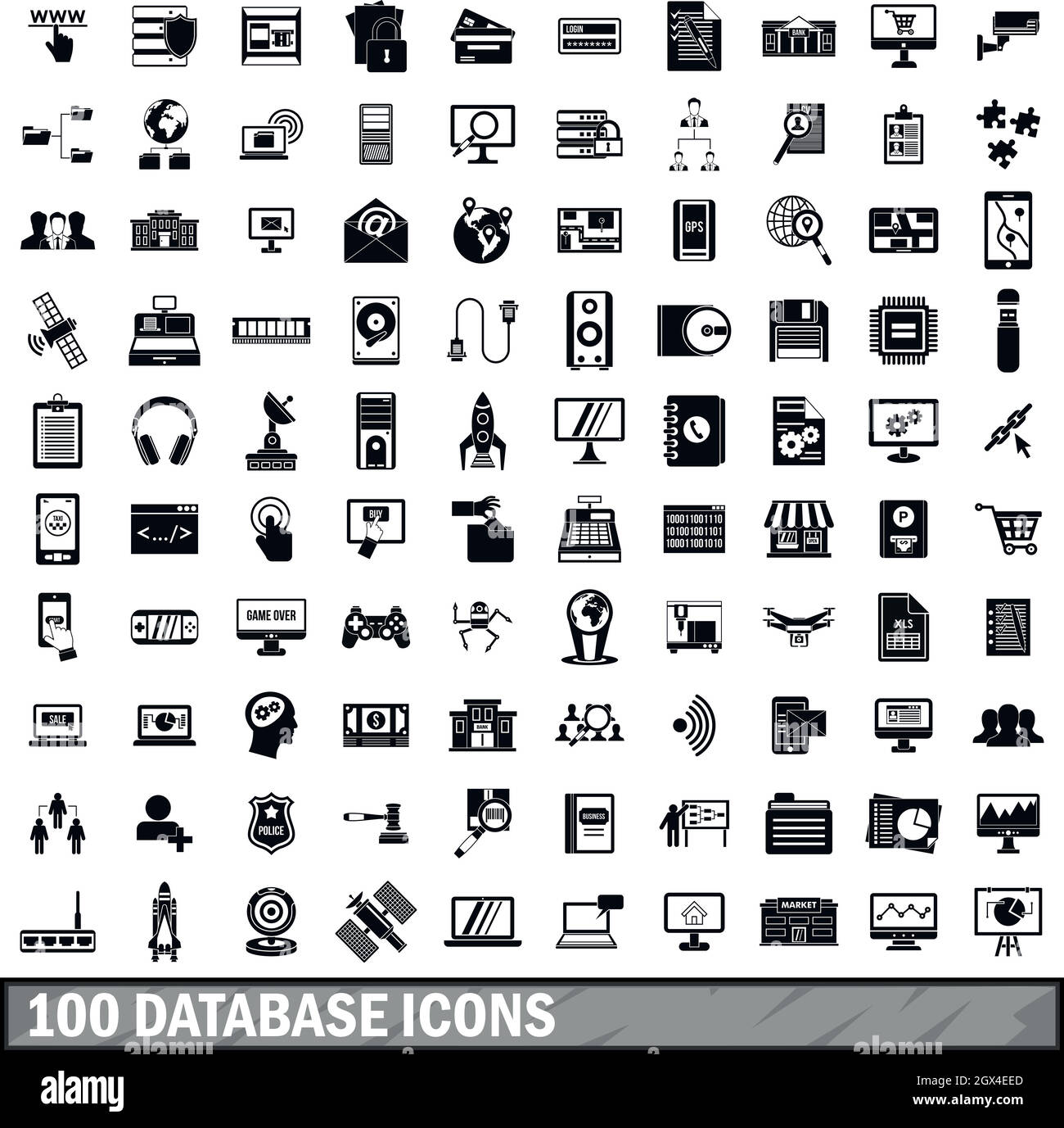 Database icons hi-res stock photography and images - Alamy