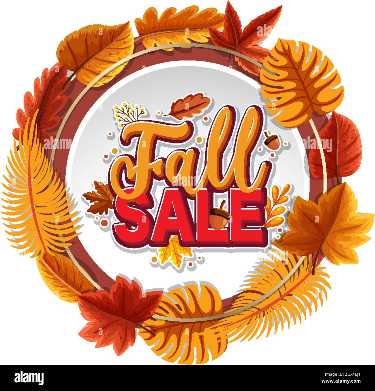 Fall sale banner template illustration Stock Vector Image & Art - Alamy