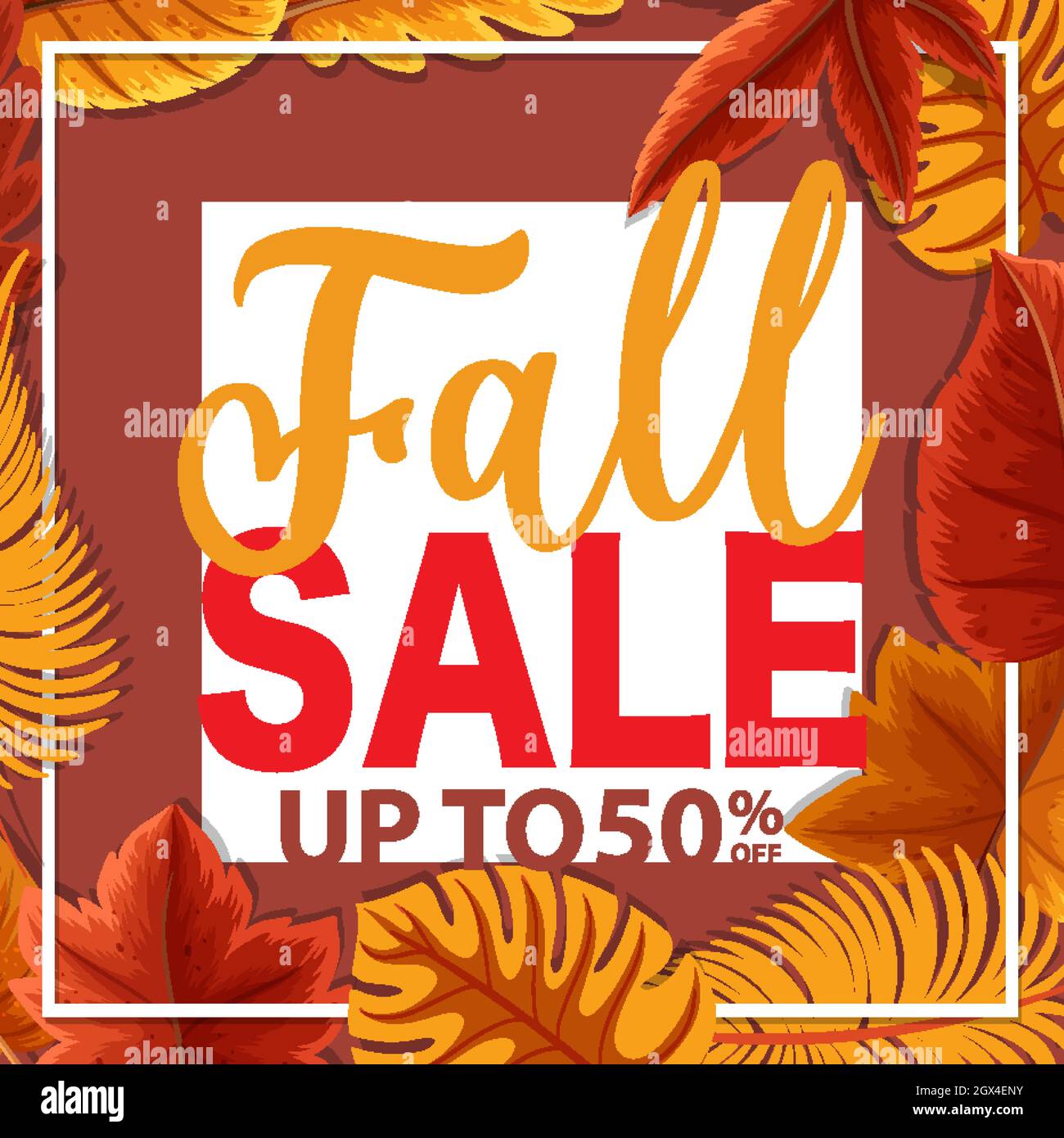 Fall sale banner template illustration Stock Vector Image & Art - Alamy