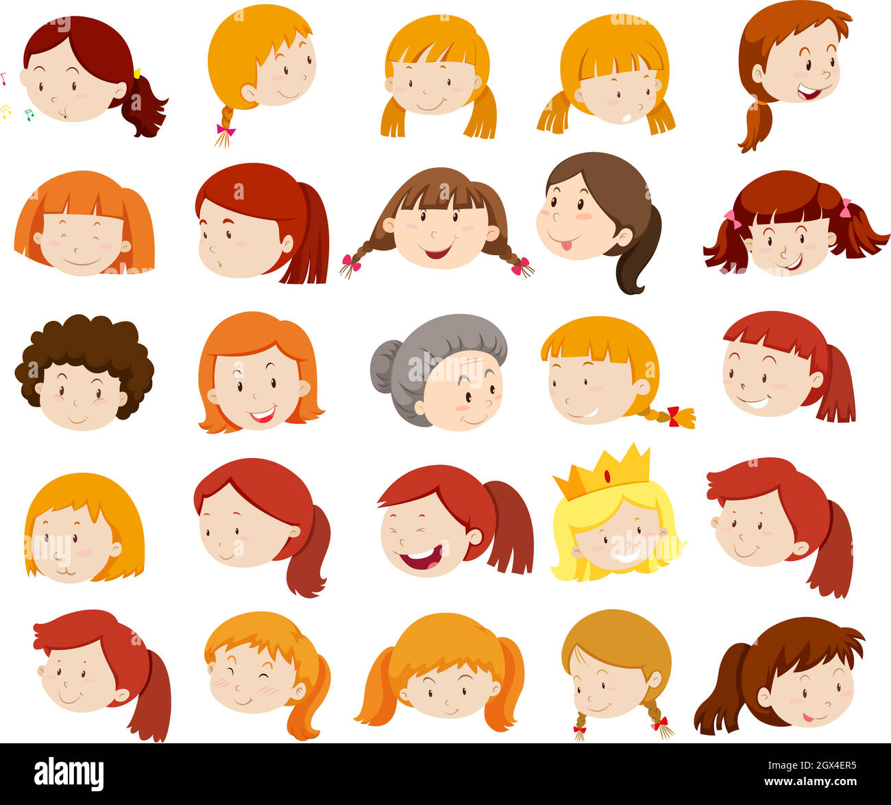 Woman drawing happy face Stock Vector Images - Alamy