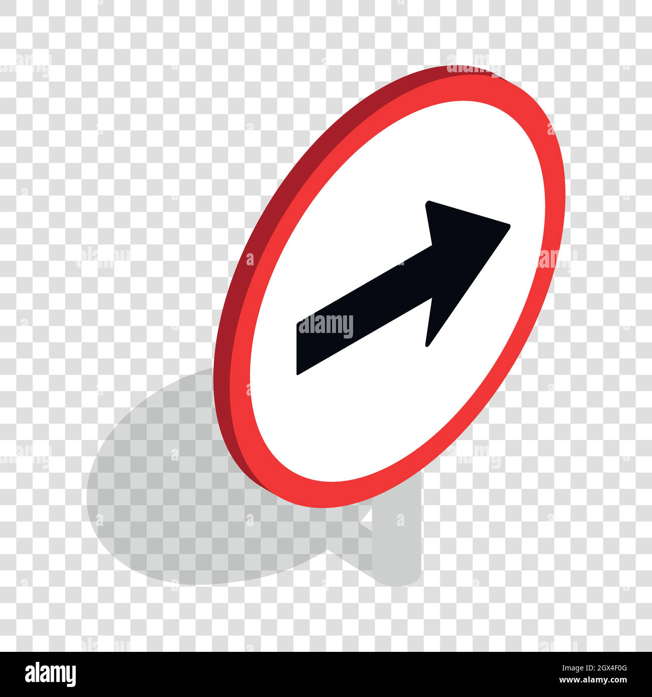 Right road sign isometric icon Stock Vector Image & Art - Alamy