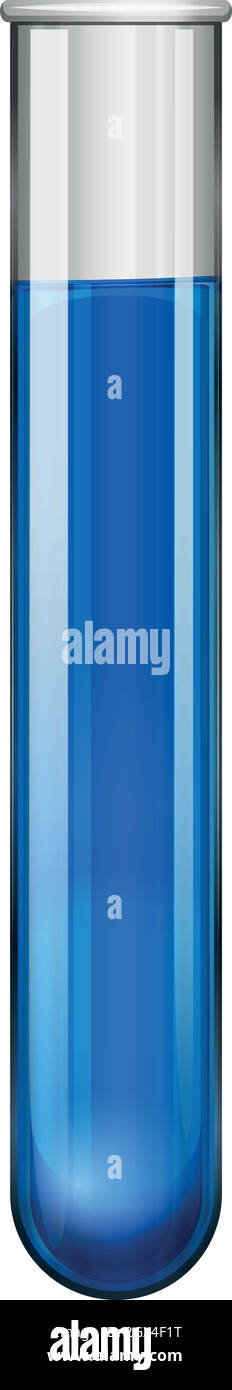 Blue substance in test tube Stock Vector Images - Alamy