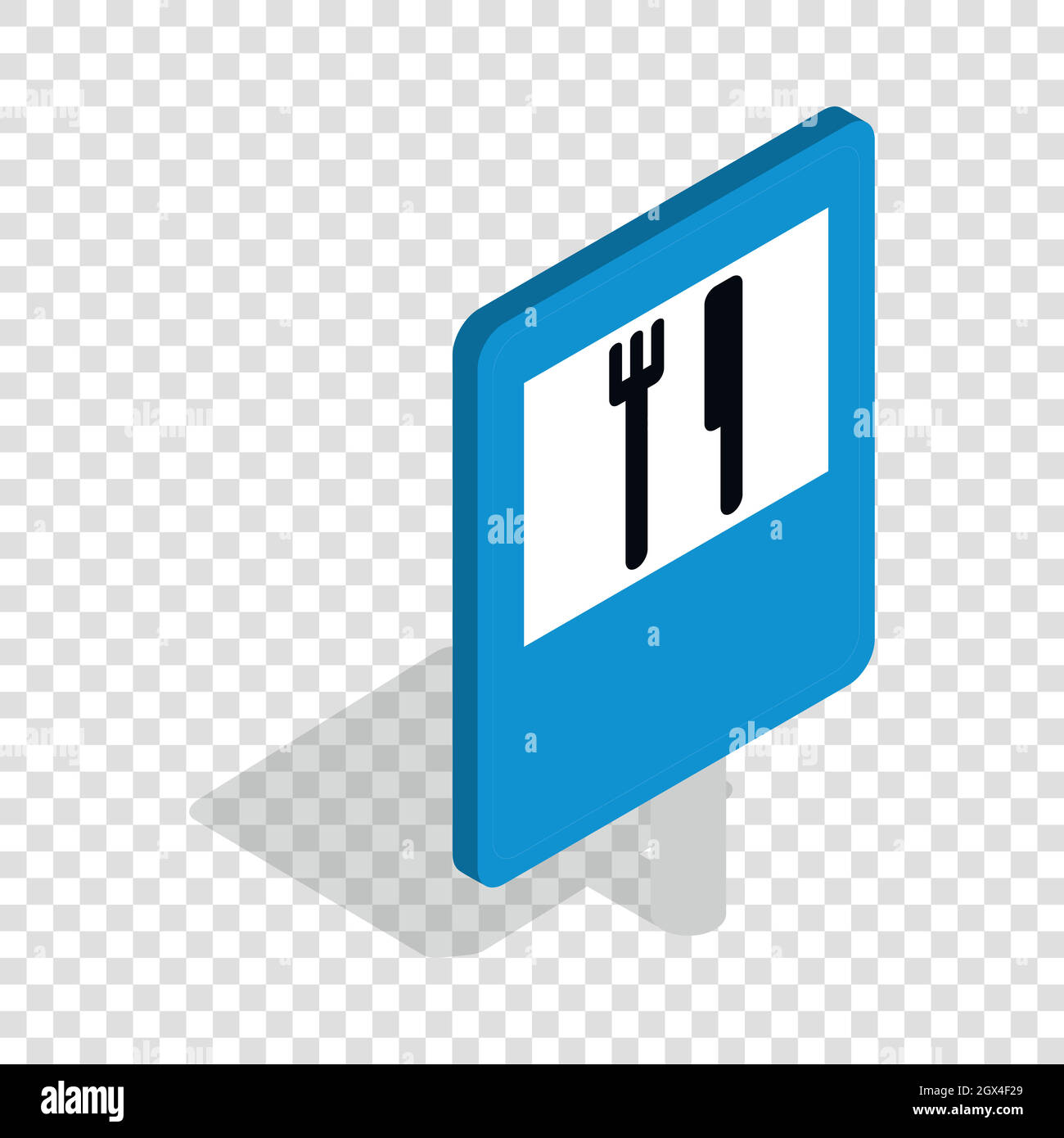 Restaurant road sign isometric icon Stock Vector Image & Art - Alamy