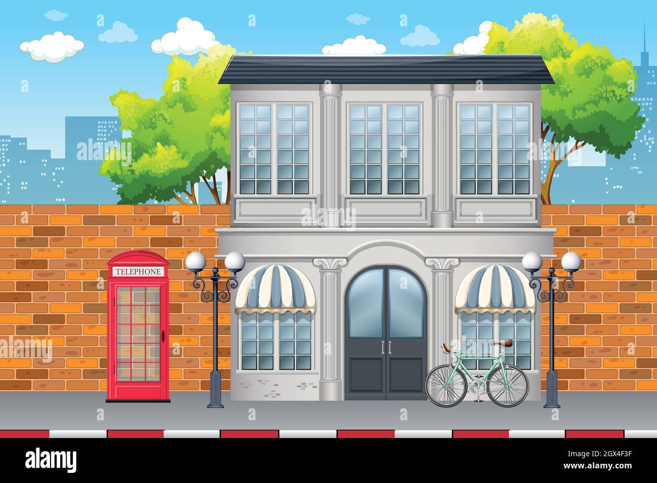 Urban street day time scene Stock Vector Image & Art - Alamy