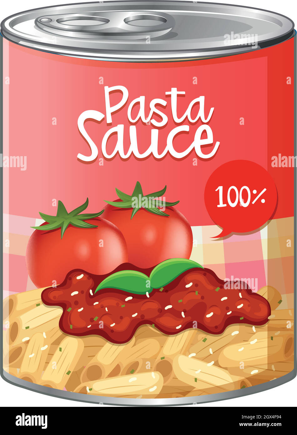 Pasta sauce in aluminum can Stock Vector Image & Art - Alamy