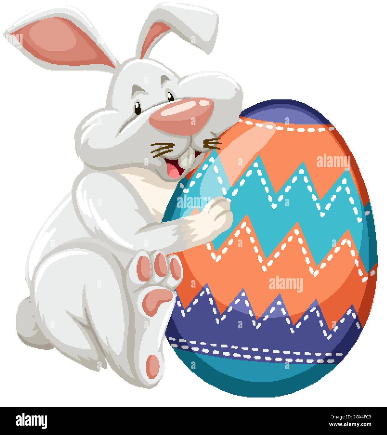 Easter theme with decorated egg in colorful patterns Stock Vector Image ...