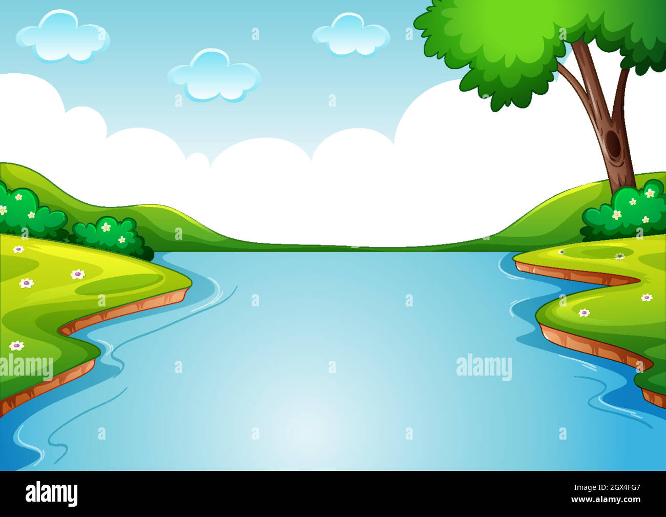 Empty park landscape scene Stock Vector Image & Art - Alamy