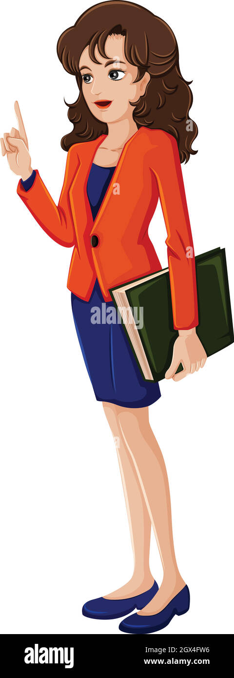 Explaining woman Stock Vector Images - Alamy