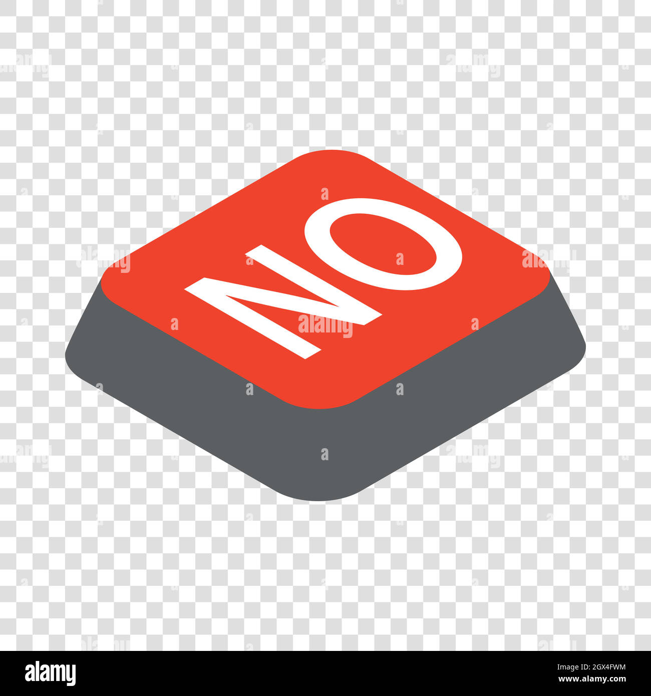 Click no button isometric icon Stock Vector Image & Art - Alamy