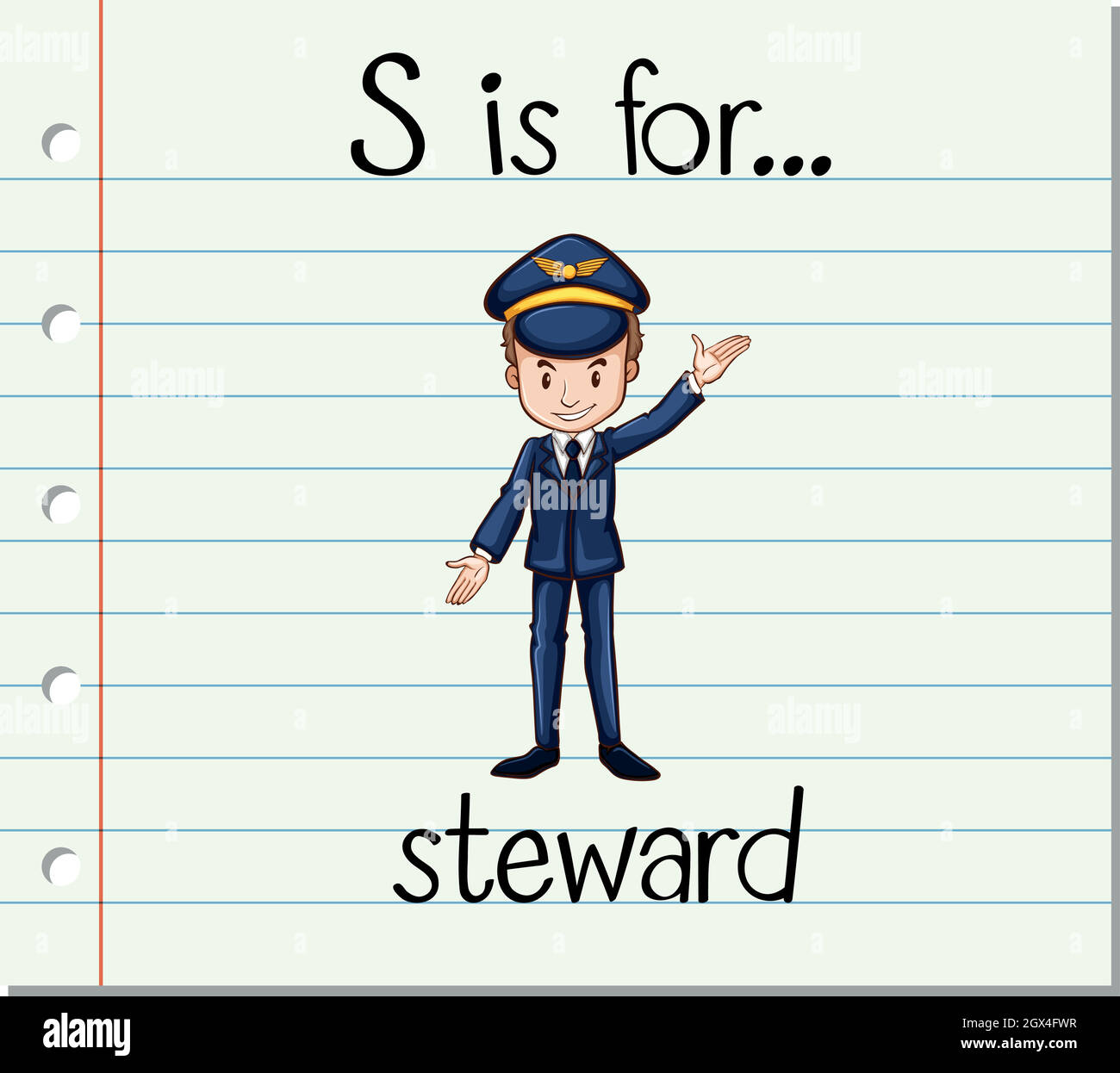 Flashcard letter S is for steward Stock Vector Image & Art - Alamy