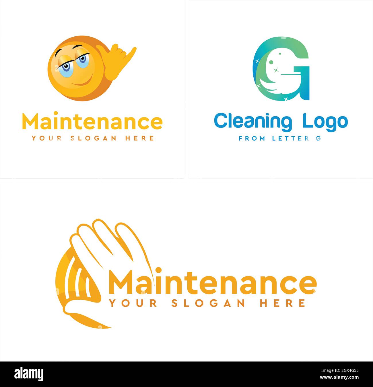 Cleaning maintenance service logo design Stock Vector Image & Art - Alamy