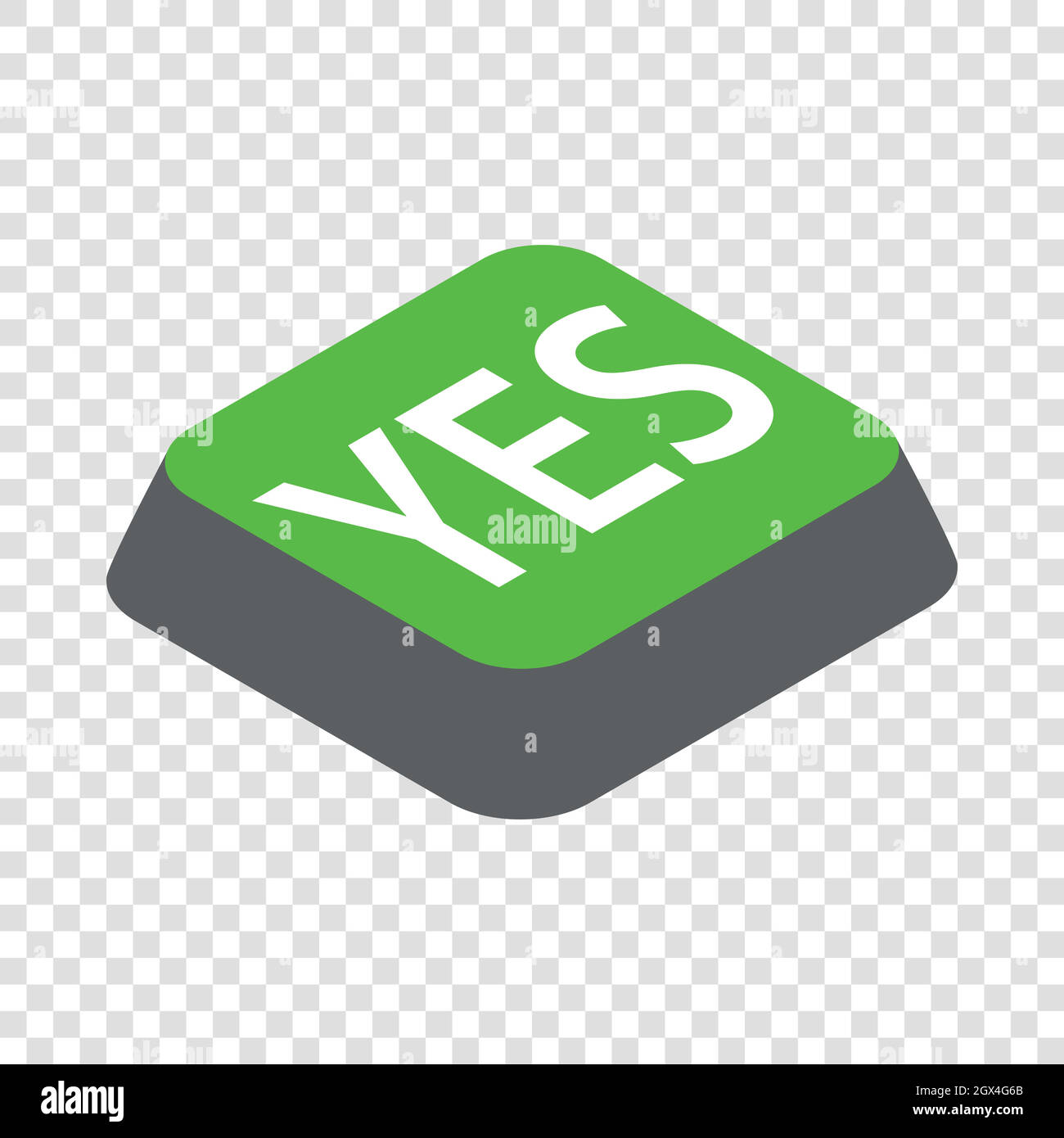 Click yes button isometric icon Stock Vector Image & Art - Alamy